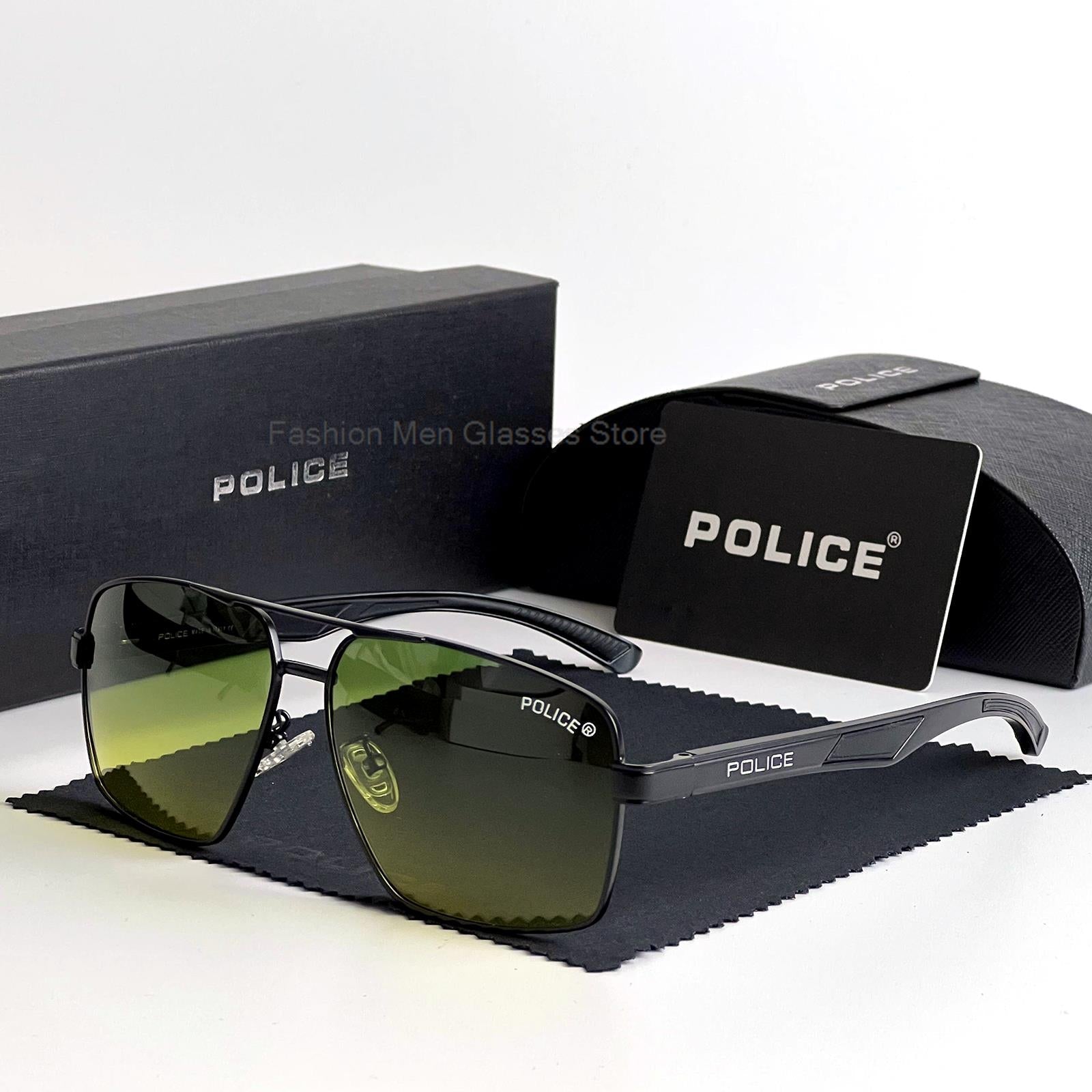 Luxury Brand POLICE Fashion Polarized Retro Sunglasses Men Brand Desi ...