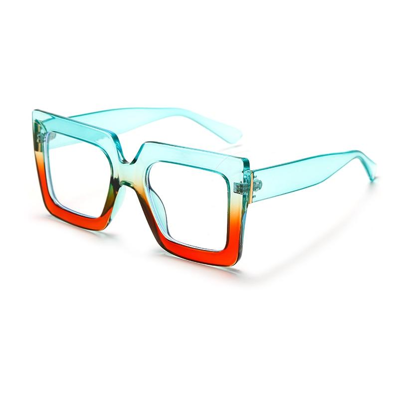 Vintage Square Glasses Frame Retro Women Colorful Frame Clear Lens Eye ...
